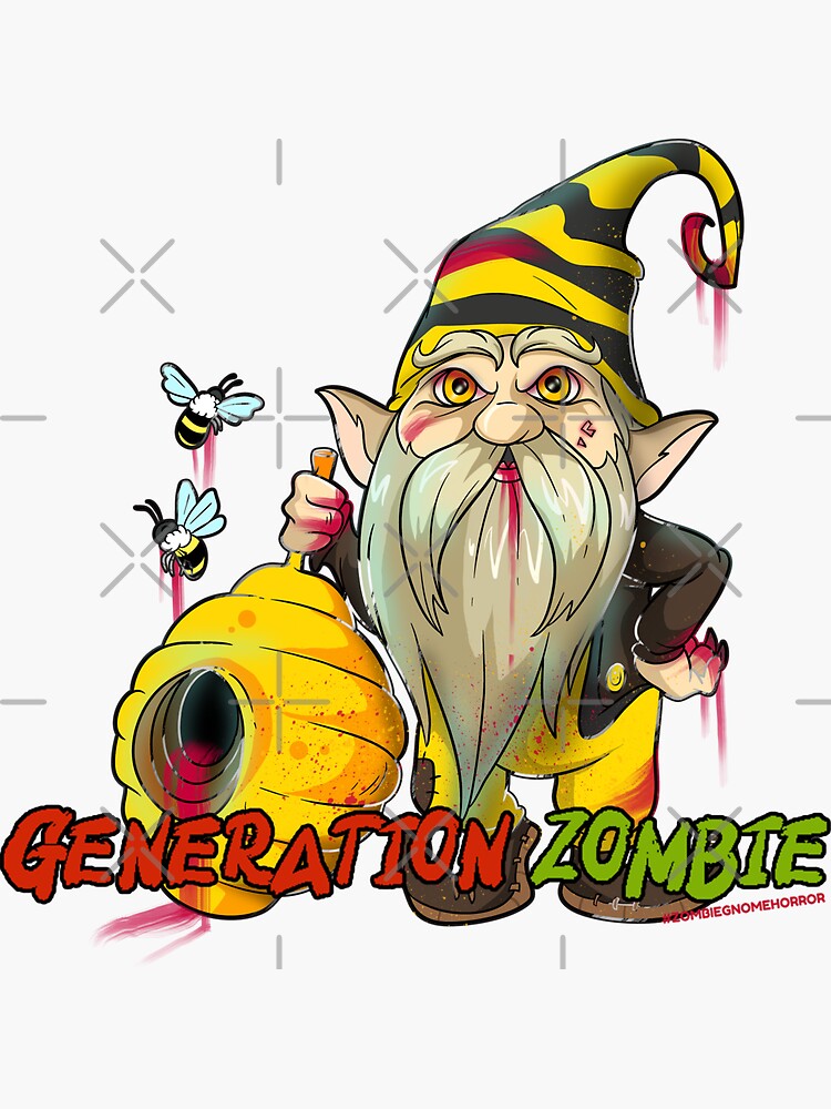 "Generation ZOMBIE BeeKeeping GNOME Killer Bee" Sticker for Sale by ...