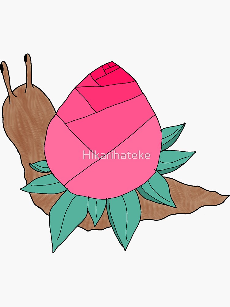 "Rose snail" Sticker for Sale by Hikarihateke | Redbubble