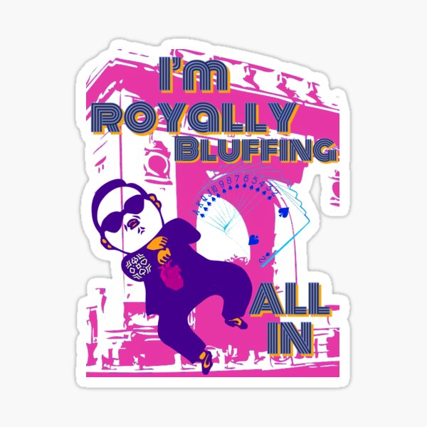 "Poker casino all in bluff" Sticker for Sale by JOUDRED | Redbubble
