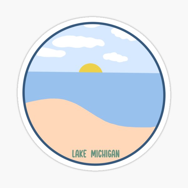 "Lake Michigan" Sticker for Sale by dalymeg | Redbubble