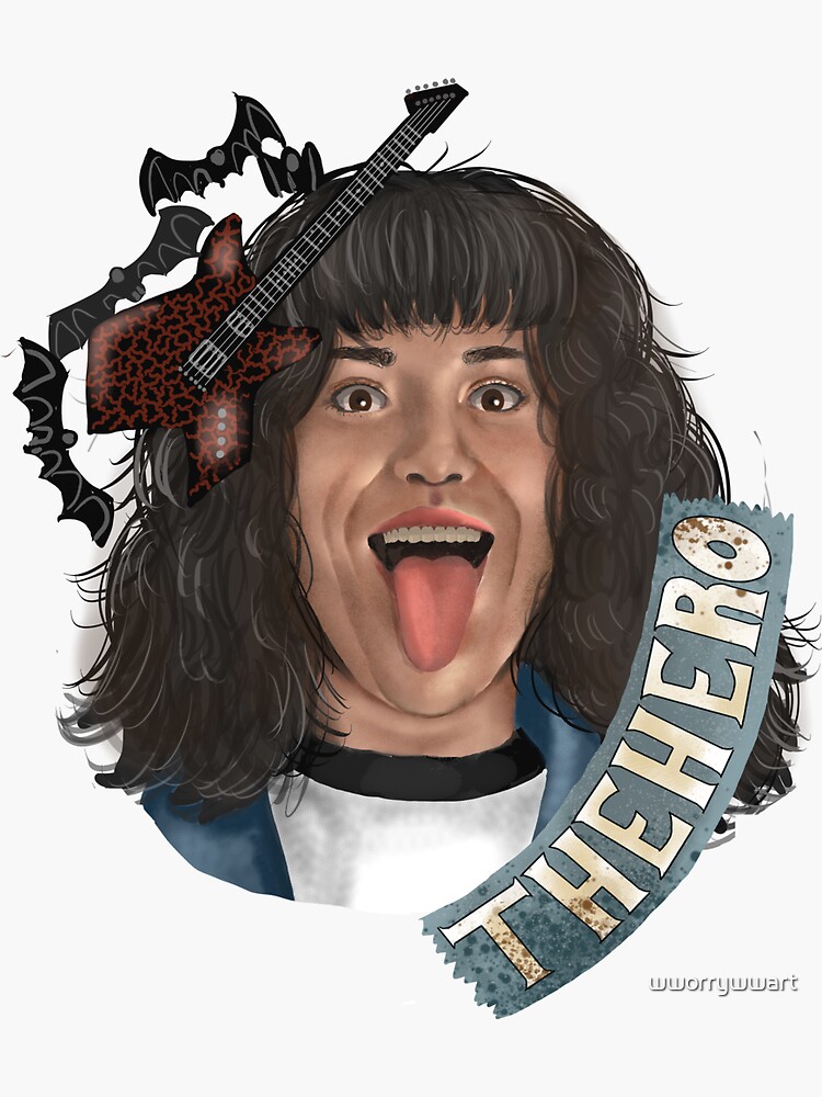 "Eddie Munson Stranger Things Design" Sticker for Sale by wworrywwart ...