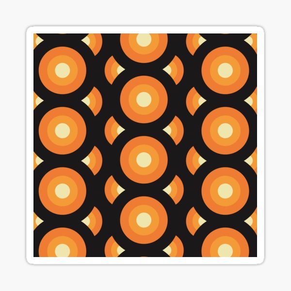 "Retro 60s 70s Geometric Pattern" Sticker for Sale by VintageRetroDep ...