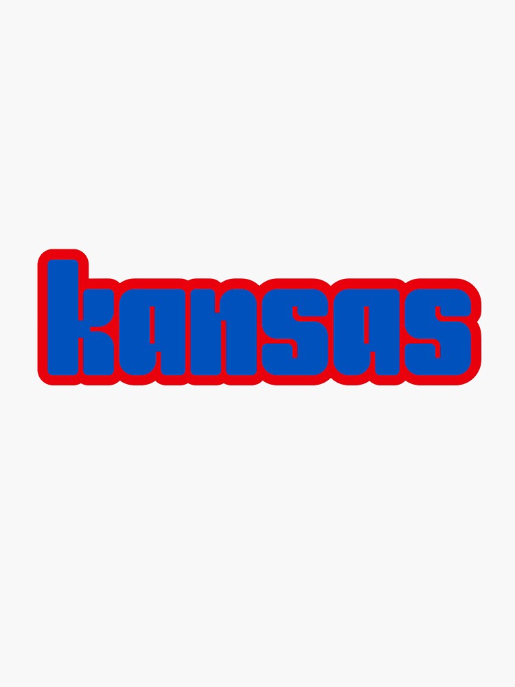 "kansas funky letters" Sticker for Sale by charmcityart | Redbubble
