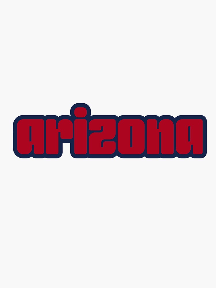 "arizona funky letters" Sticker for Sale by charmcityart | Redbubble