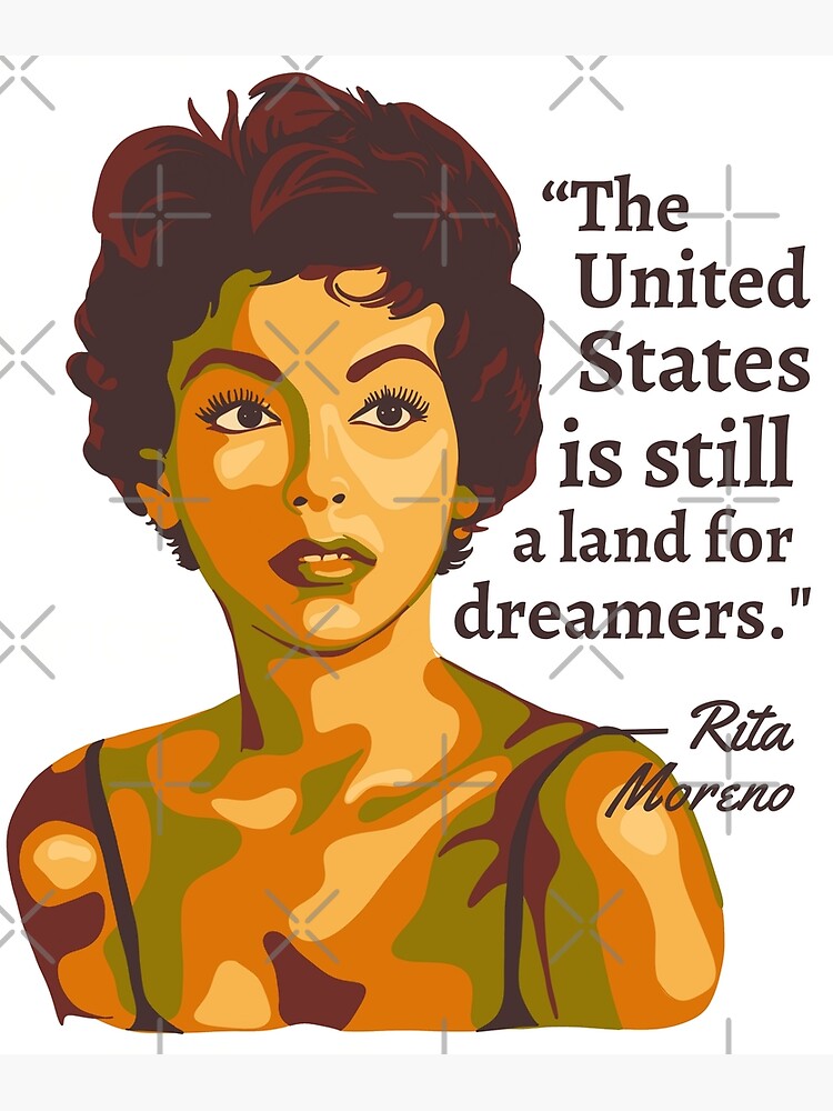 "Rita Moreno Portrait and Quote" Poster for Sale by unhingedheather ...