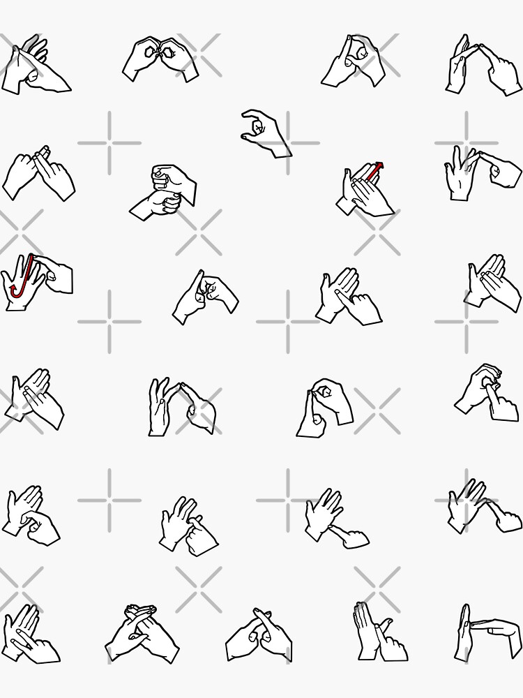 "BSL Auslan Alphabet Letters Stickers | British Sign Language (BSL ...