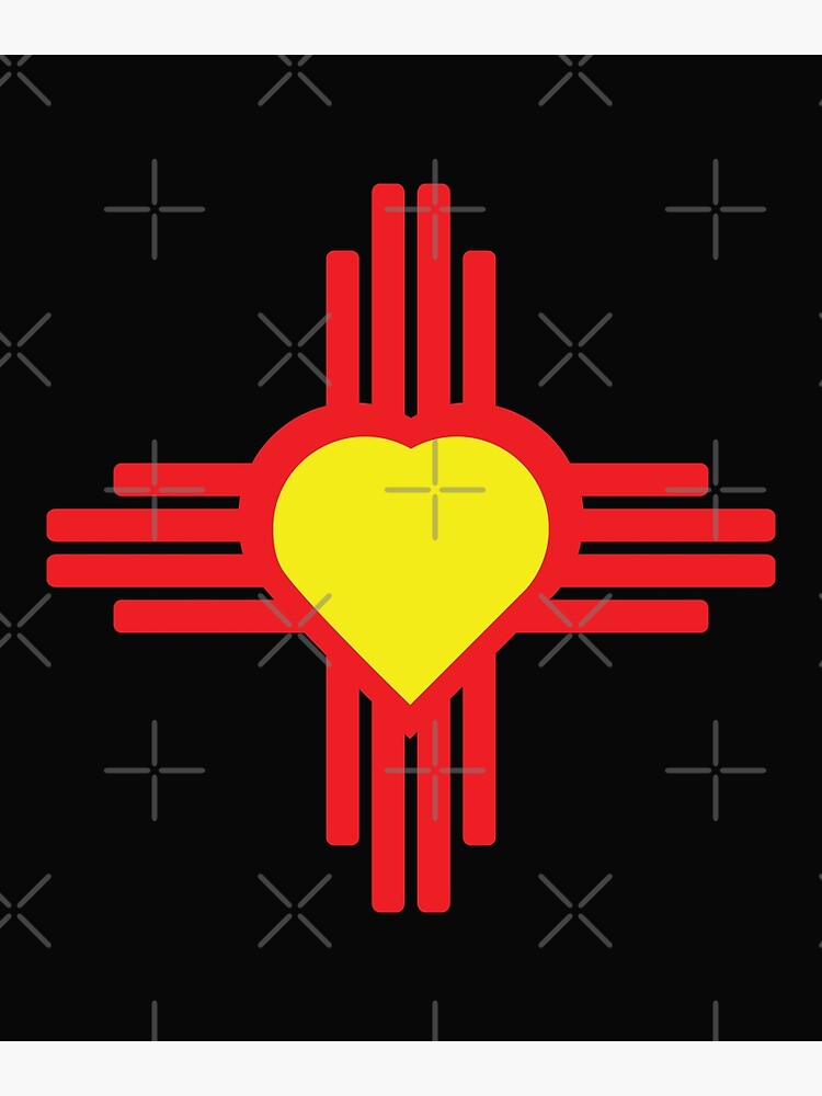 "zia symbol with heart" Poster for Sale by davinccidz | Redbubble