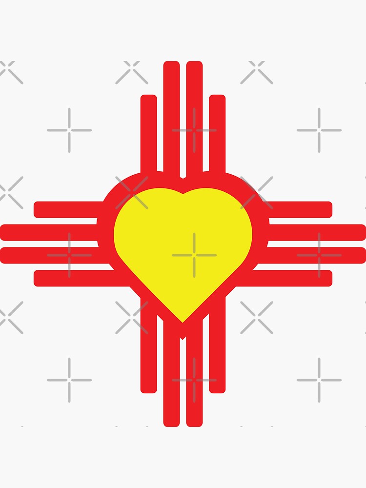 "zia symbol with heart" Sticker for Sale by davinccidz | Redbubble