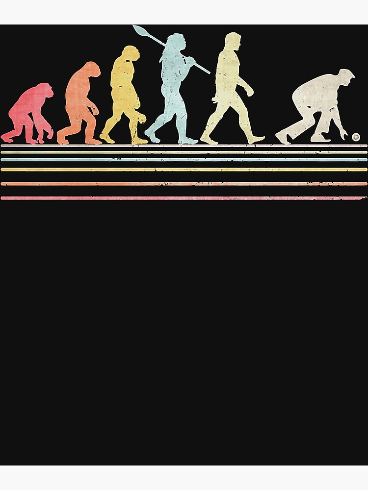 "Vintage funny lawn bowls evolution of man" Poster for Sale by ...