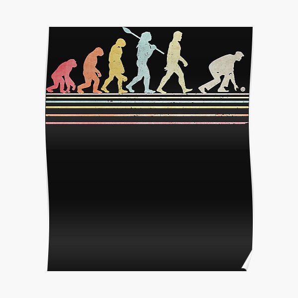 "Vintage funny lawn bowls evolution of man" Poster for Sale by ...