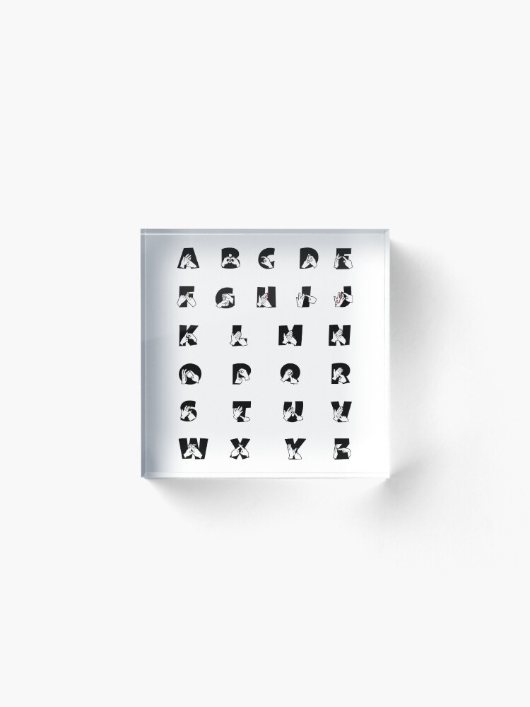 "BSL Auslan Alphabet Letters Stickers With Text | British Sign Language ...