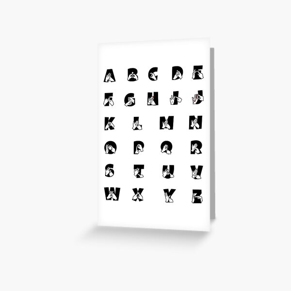 "BSL Auslan Alphabet Letters Stickers With Text | British Sign Language ...
