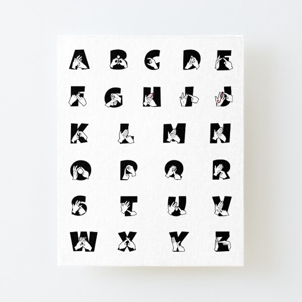 "BSL Auslan Alphabet Letters Stickers With Text | British Sign Language ...