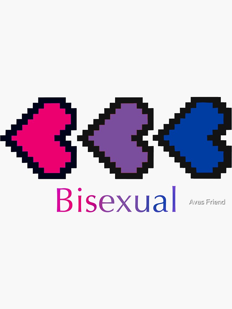 "Bisexual Pride Pixel Heart Design" Sticker for Sale by Avas-Queen ...