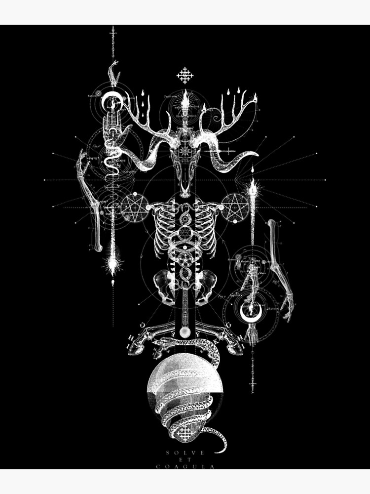 "BAPHOMET - Solve et Coagula - Occult Sacred Geometry" Art Print for ...
