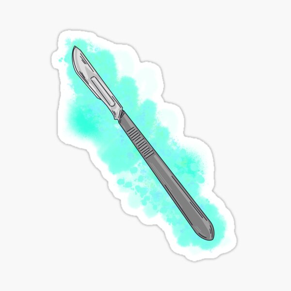 "Scalpel With Black Background " Sticker for Sale by missmann | Redbubble