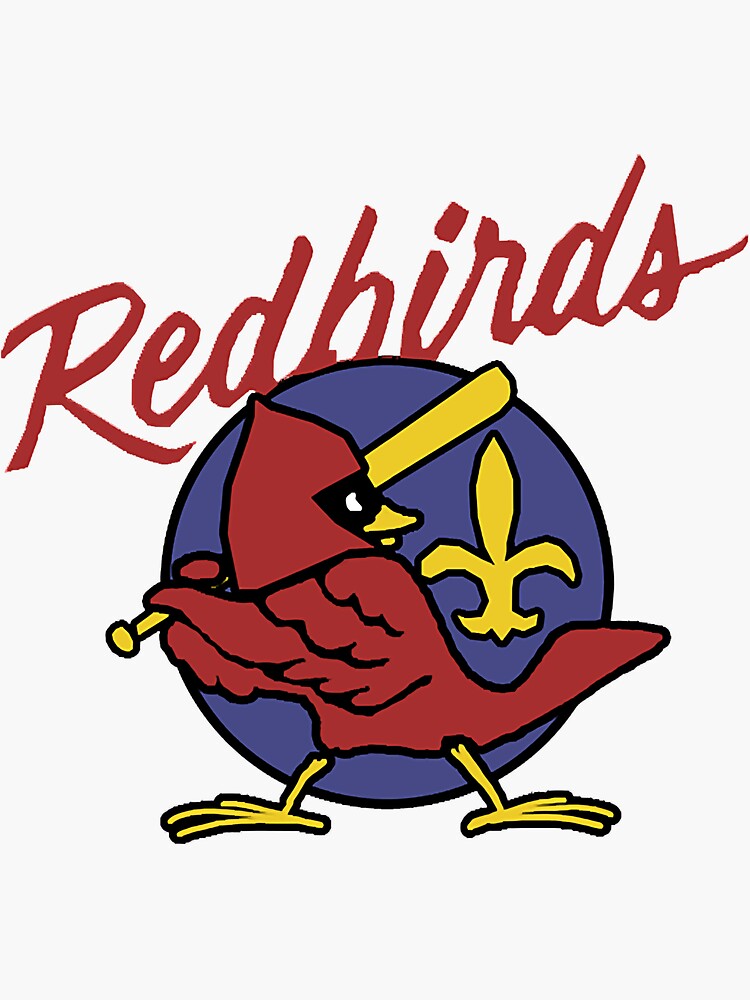 "Louisville redbirds vintage minor league baseball" Sticker for Sale by ...