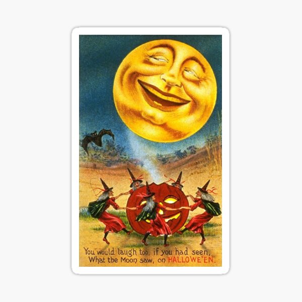 "Full Moon" Sticker for Sale by CringeFactory | Redbubble