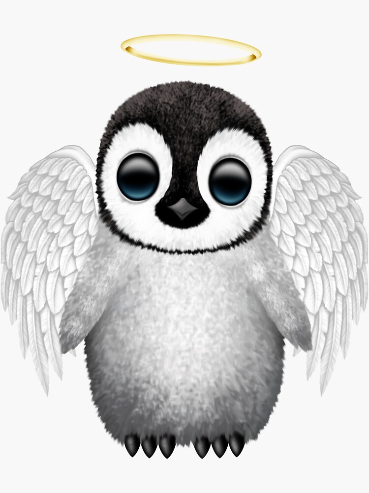 "Cute Baby Penguin Angel" Sticker for Sale by JeffBartels | Redbubble
