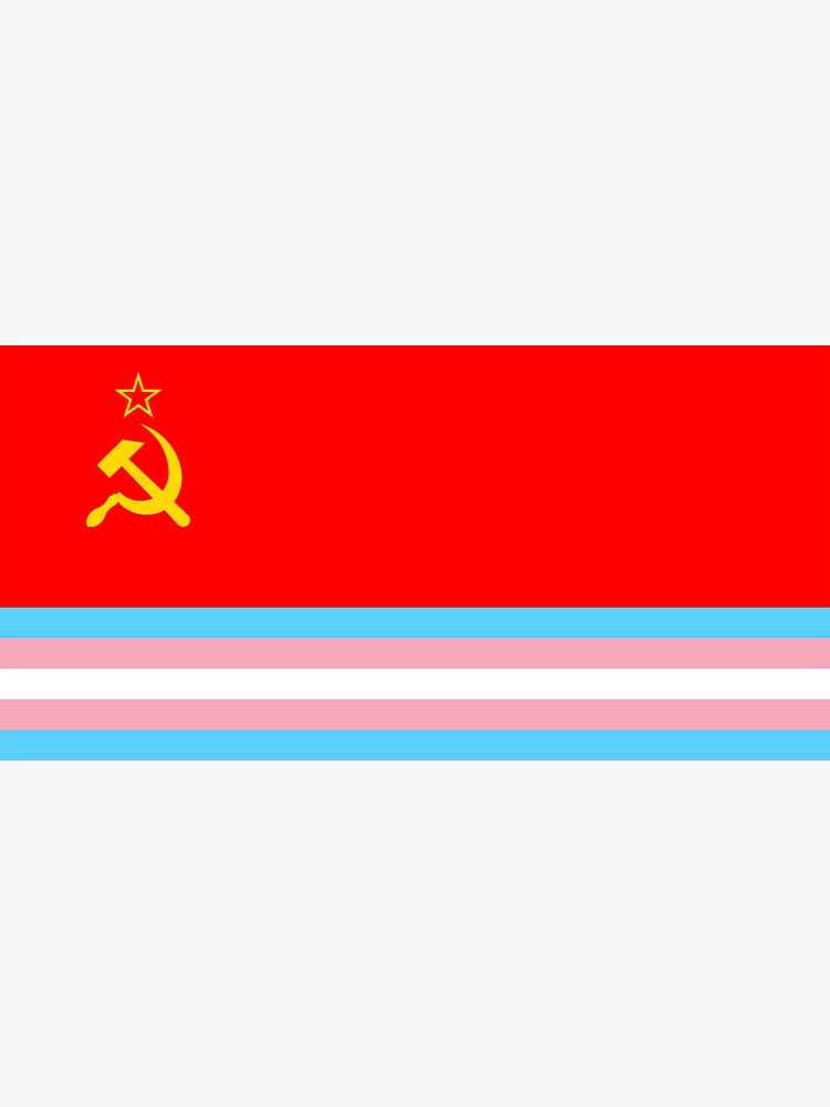 "Communist Trans Pride Flag" Sticker for Sale by Radishking27 | Redbubble