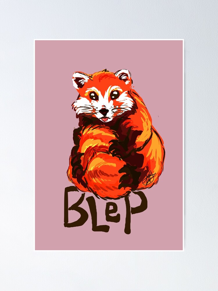 "Blep Red Panda" Poster by lily-in-read | Redbubble