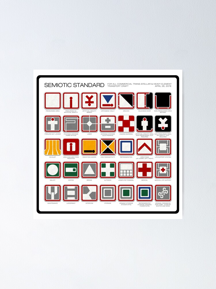 "Alien Semiotic Standard" Poster for Sale by symbolized | Redbubble