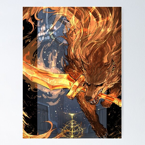 "Elden Ring Wolf" Poster for Sale by MallieWelch | Redbubble