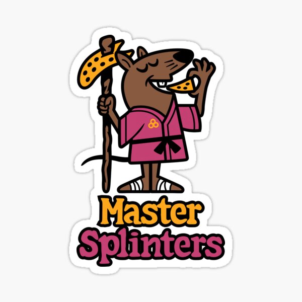 "Mens Best Master Splinters Pizza" Sticker for Sale by BurkhardSchwei ...