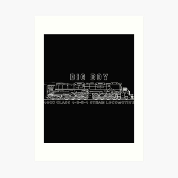"Big Boy 4000 Class Steam Locomotive American Train Blueprint" Art ...