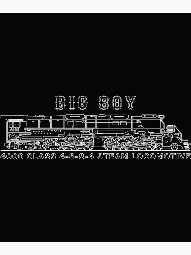 "Big Boy 4000 Class Steam Locomotive American Train Blueprint" Art ...
