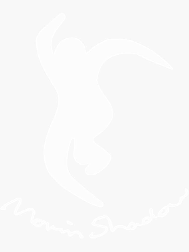 "Moving shadow cursive logo" Sticker for Sale by CassandraMroz | Redbubble