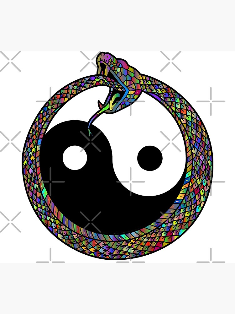 Póster for Sale con la obra «Ouroboros Yin Yang Arco Iris Serpiente ...