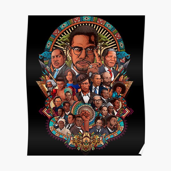 "Black History Leaders Collage Inspirational African American" Poster ...