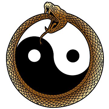 "Ouroboros Yin Yang Feng Shui Ying Yang Taoism Snake Buddhism" Art ...