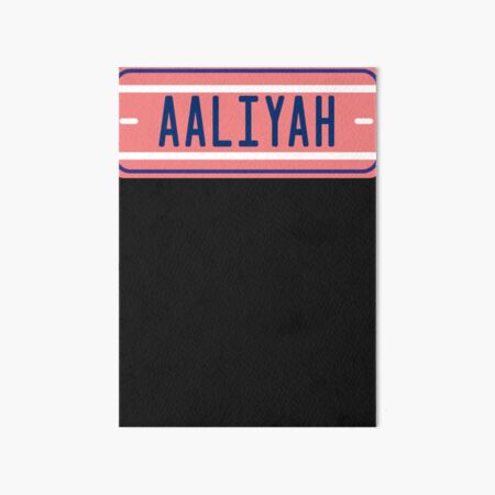 "Aaliyah Name Custom Number Plate - Gift For Aaliyah Sticker (Pink ...