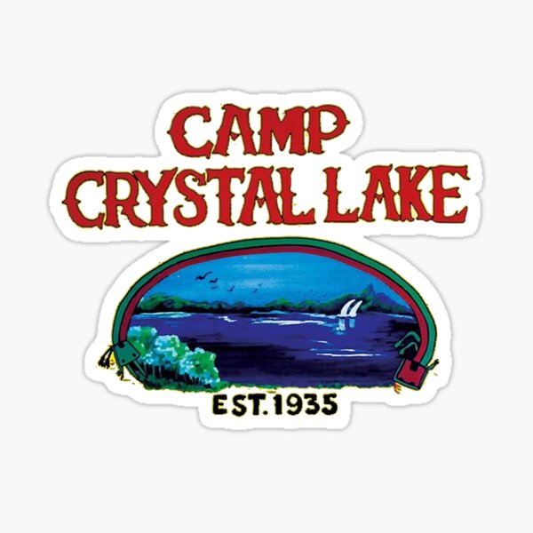 "Camp Crystal Lake" Sticker for Sale by Ariancan92 | Redbubble