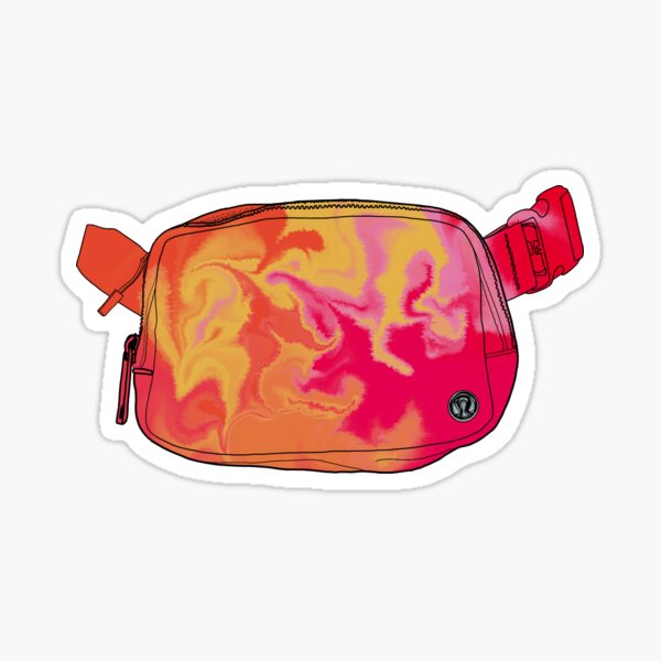 "Orange and pink tie dye Lululemon fanny pack" Sticker for Sale by ...