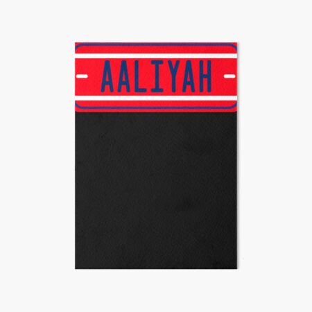"Aaliyah Name Custom Number Plate - Gift For Aaliyah Sticker (Red ...