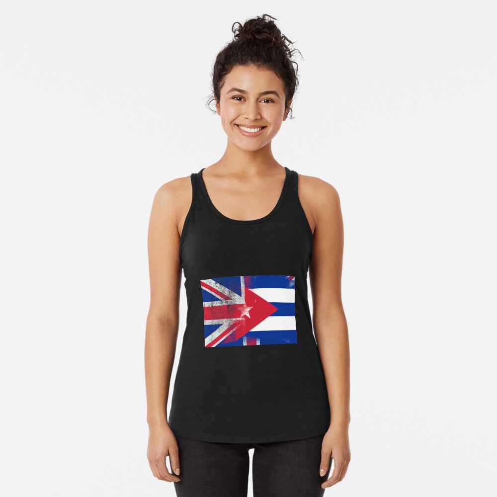 British Cuban Half Cuba Half UK Flag Tank Top sold by Disgusted Musical ...