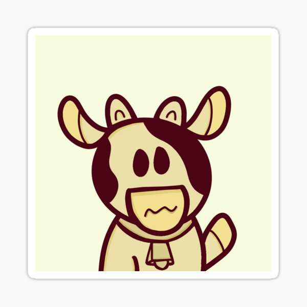 "Waving Banana Cow" Sticker for Sale by artbyyabbyy | Redbubble