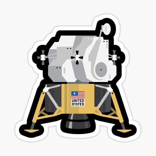 "Lunar Lander Apollo T-Shirt / Sticker" Sticker for Sale by ...