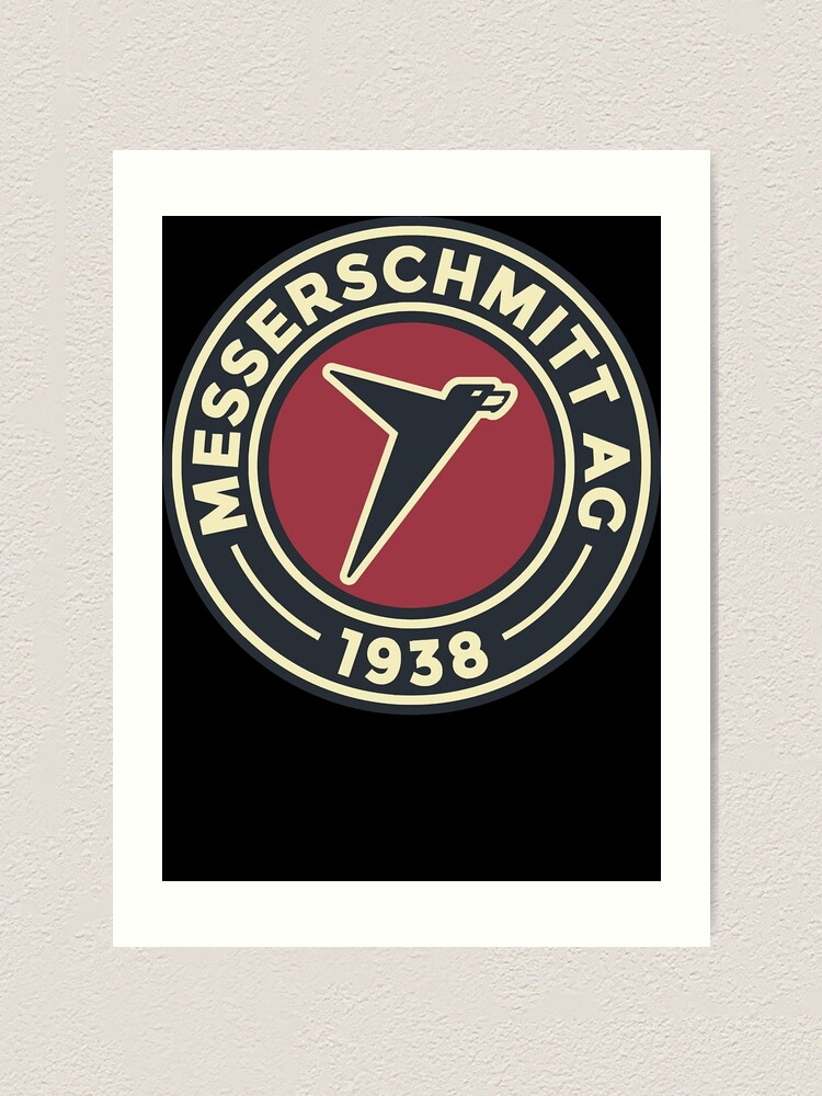 "Messerschmitt AG - Custom Round Vintage Logo" Art Print for Sale by ...