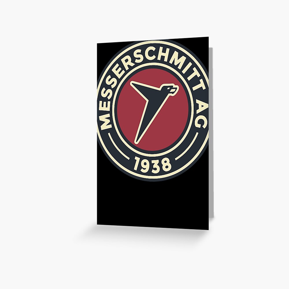 "Messerschmitt AG - Custom Round Vintage Logo" Greeting Card by ...