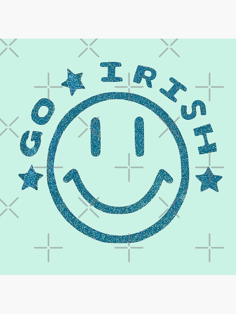 "Clear Background Blue Irish Smiley Face" Art Print for Sale by emma ...