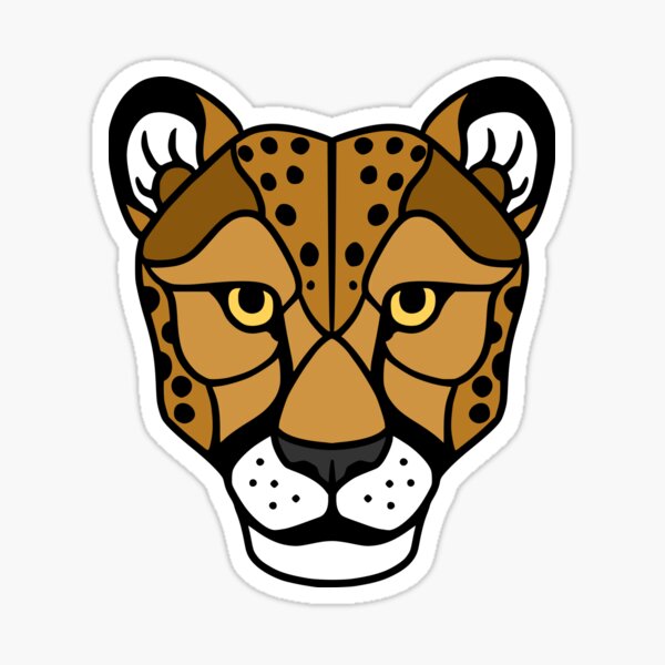 "Geo Cheetah" Sticker for Sale by DeadHeadDarling | Redbubble