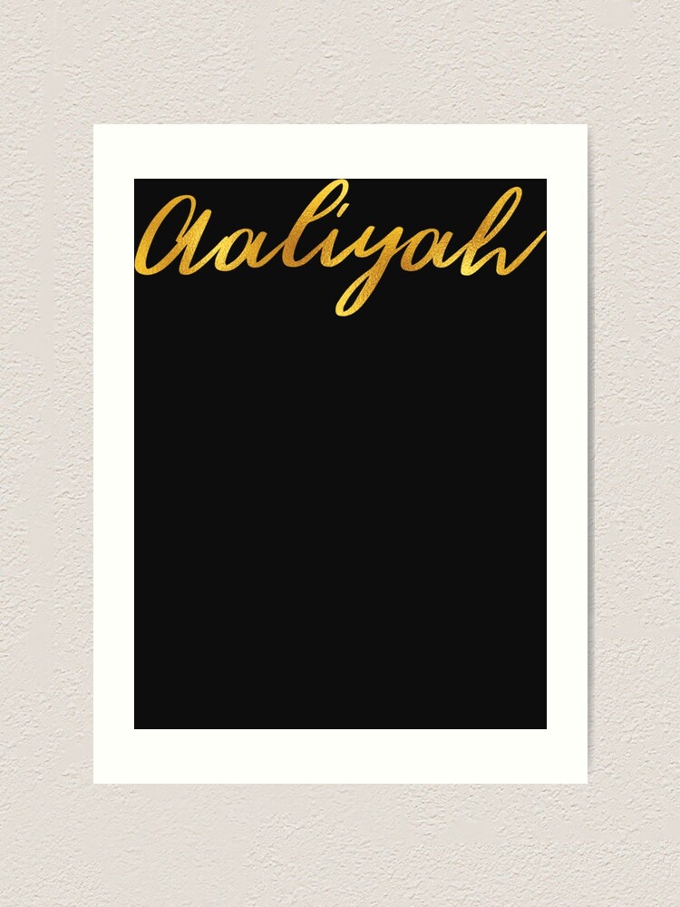 "Aaliyah Name Hand Lettering in Gold Letters" Art Print for Sale by ...