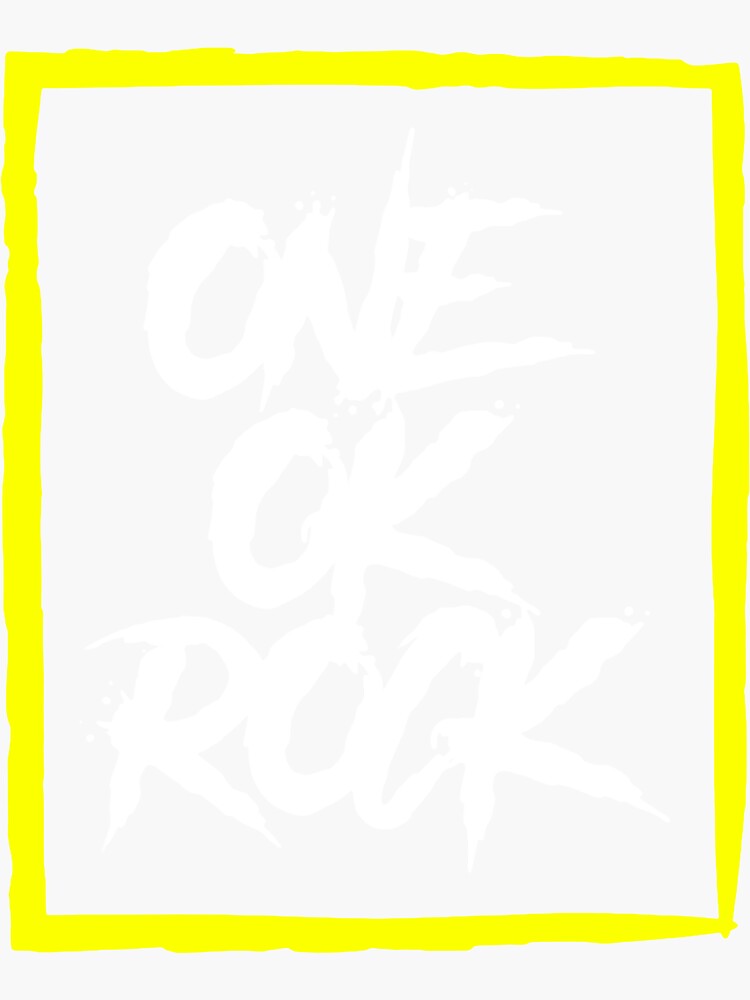 "Box Yellow One OK Rock Sticker" Sticker by bullenV87 | Redbubble