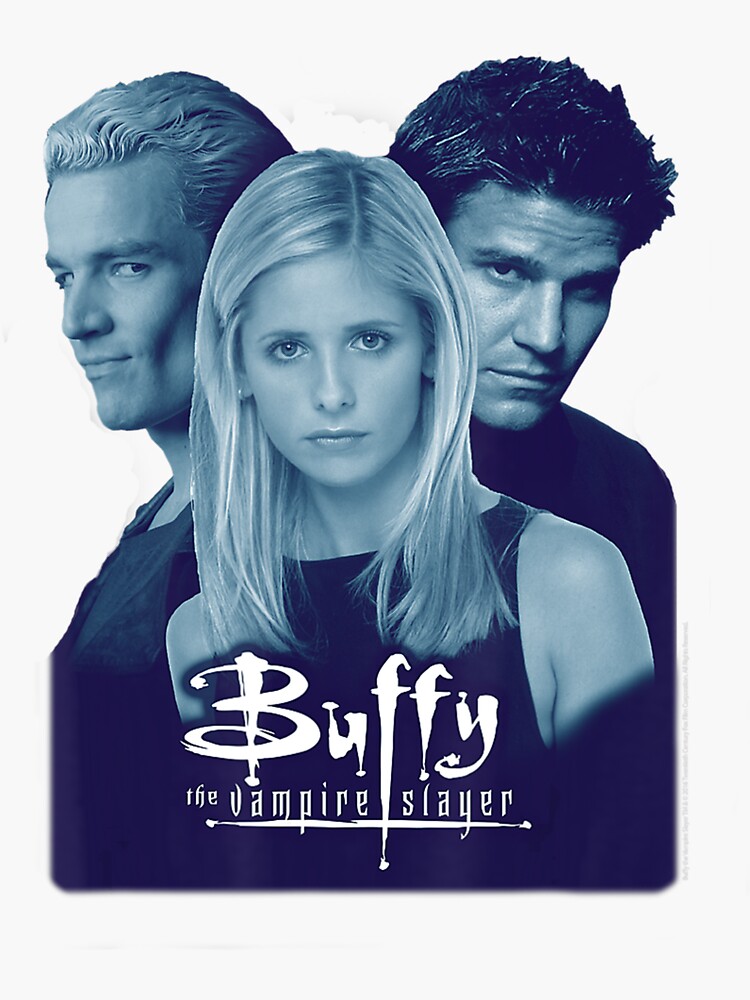 "Buffy the Vampire Slayer Buffy Angel Spik" Sticker for Sale by ...