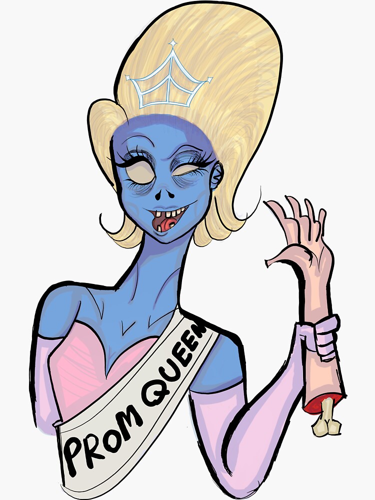 "Zombie Prom Queen" Sticker for Sale by Ms-Maddie | Redbubble
