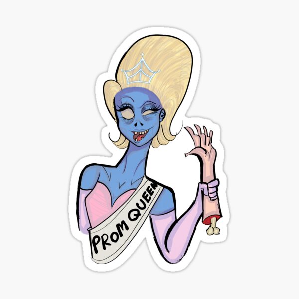 "Zombie Prom Queen" Sticker for Sale by Ms-Maddie | Redbubble